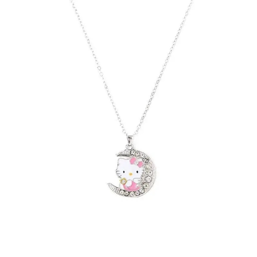 Hello kitty moon necklace store